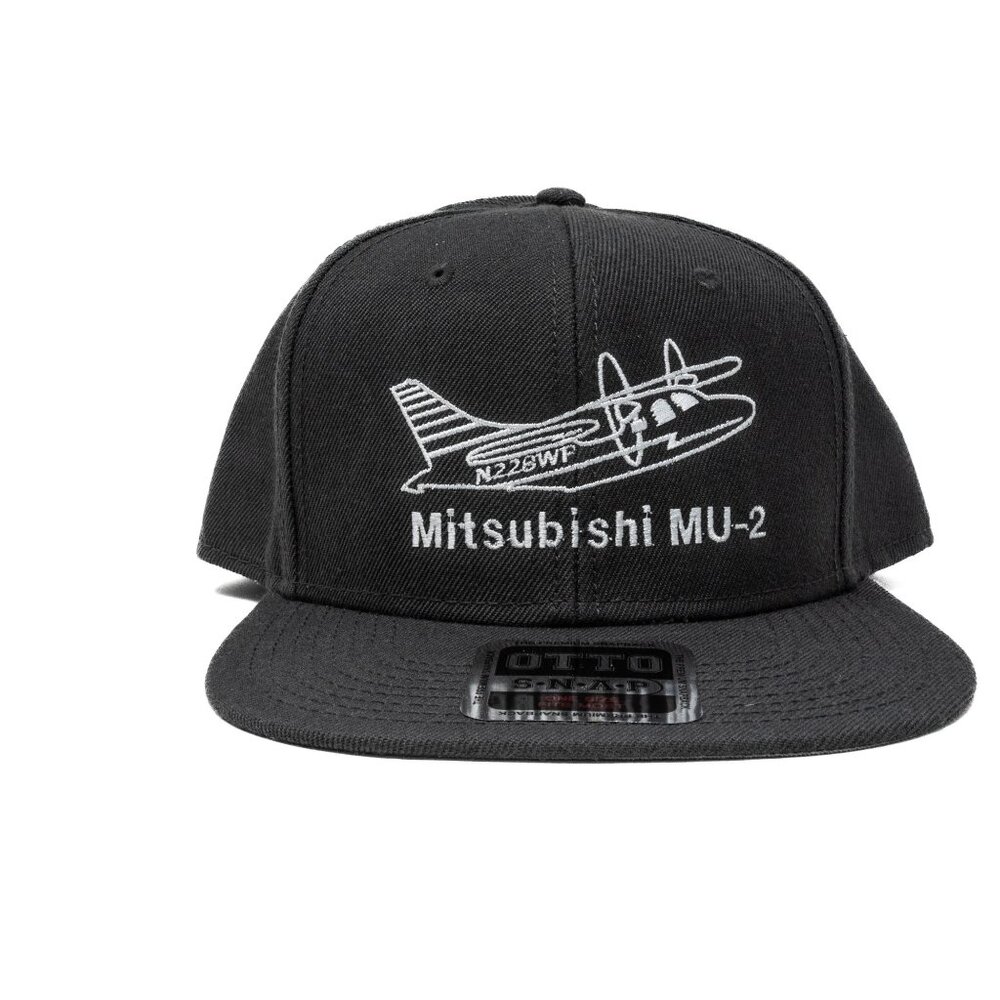 Mitsubishi Mu-2 Black Snapback Hat By Otto With Airpl… - Gem